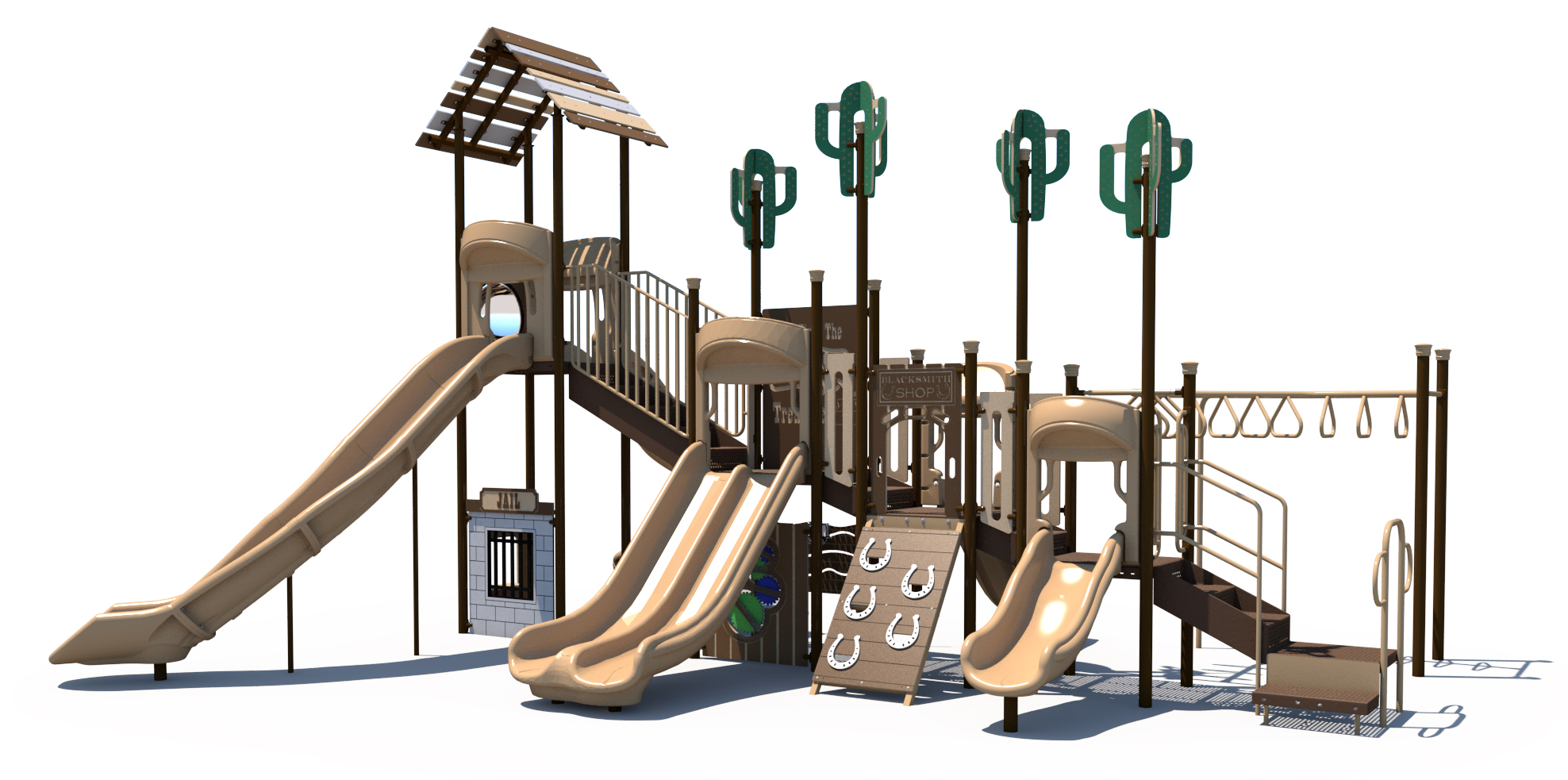Wranglin' Rodeo - Western Themed Playground Structure