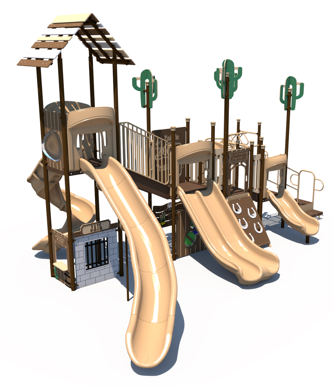 Wranglin' Rodeo - Western Themed Playground Structure