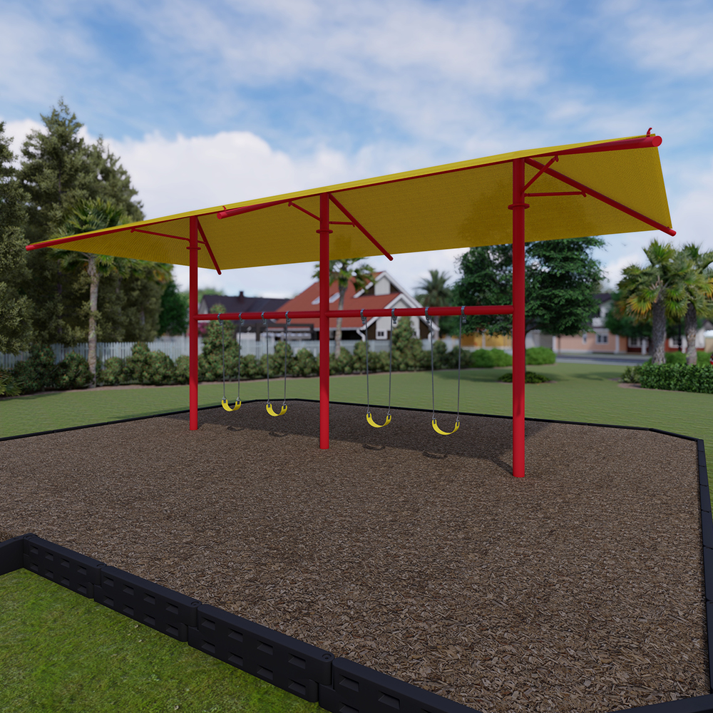 8' Single Post Swing with Shade